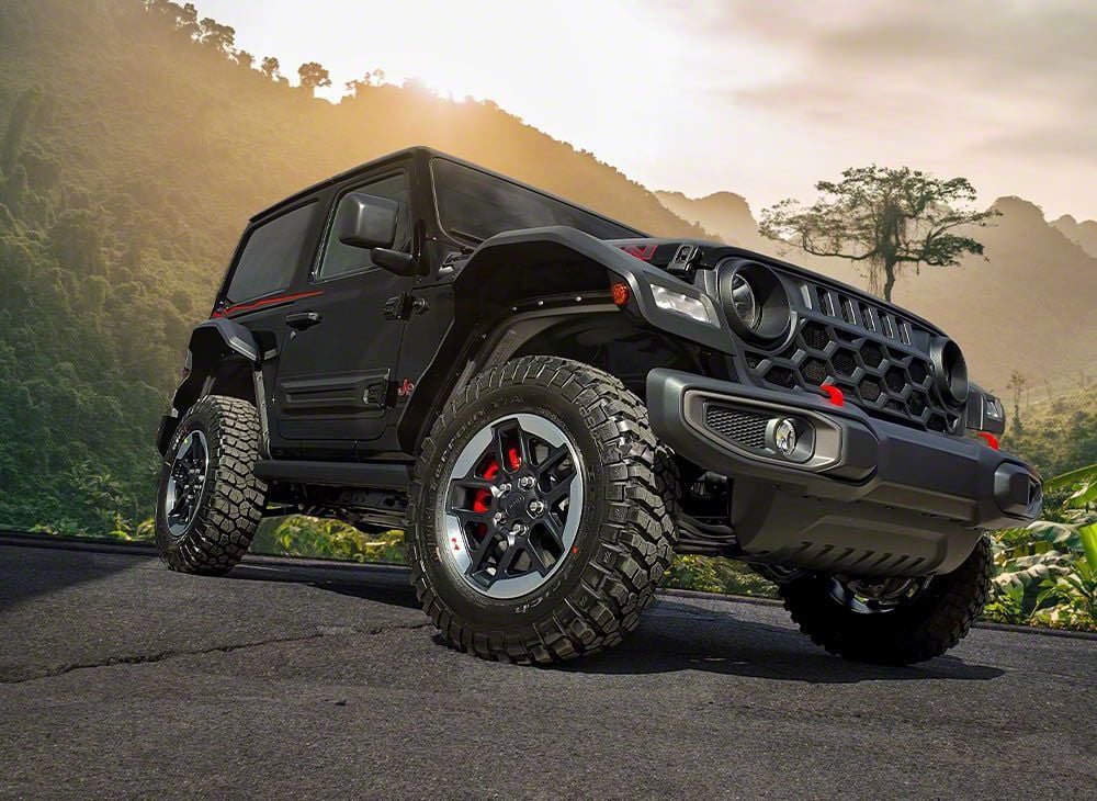 Air Design Jeep Wrangler Panther Pro Full Body Kit; Satin Black JE05B97 ...