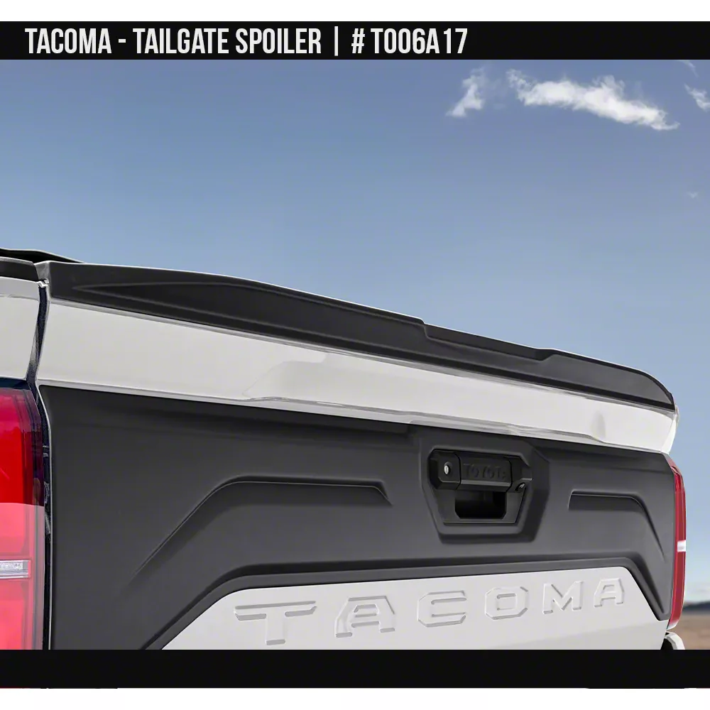 Air Design Tacoma Tailgate Spoiler; Satin Black TO06A17 (24-26 Tacoma ...