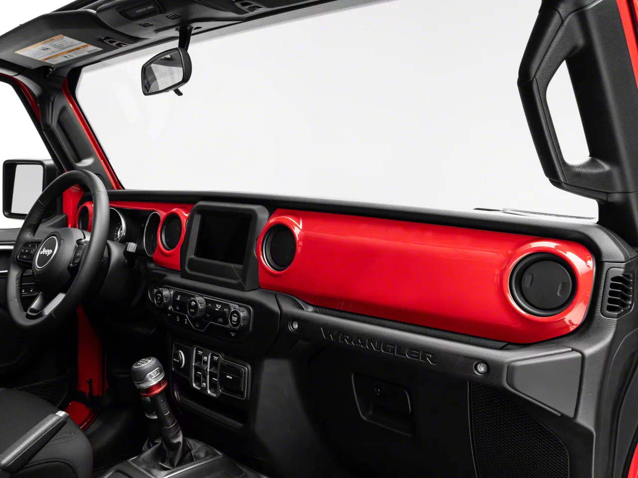 RedRock Jeep Wrangler Dash Panel Overlay; Red J142905 (18-23 Jeep ...