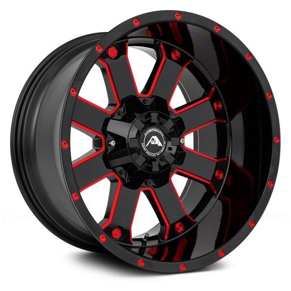 American Off-Road Wheels Toyota 4-Runner A108 Gloss Black Milled with ...