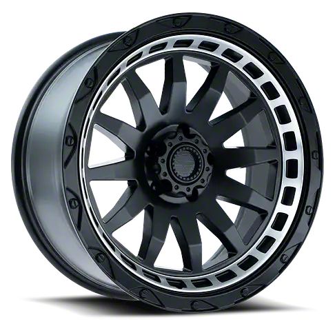 American Outlaw Wheels Titan Flint Lock Satin Black Machined 6-Lug ...