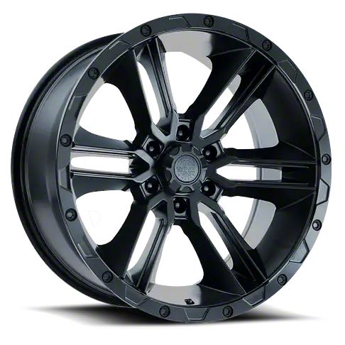 American Outlaw Wheels Titan Railcar Satin Black 6-Lug Wheel; 20x9 ...