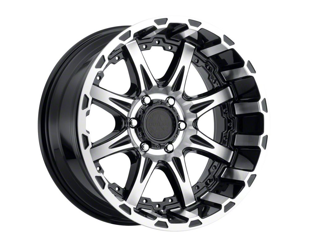 American Outlaw Wheels Toyota 4-Runner Doubleshot Gloss Black Machined ...