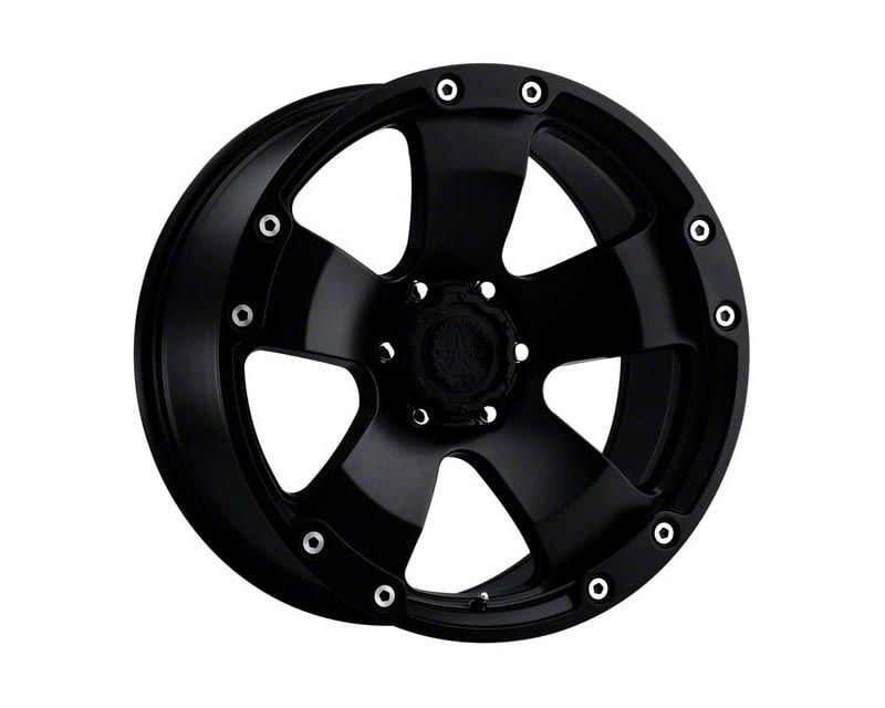 American Outlaw Wheels Tacoma Bootlegger Satin Black 6-Lug Wheel; 17x8 ...