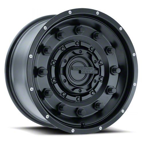 American Outlaw Wheels Titan Dusty Road Satin Black 6-Lug Wheel; 20x9 ...