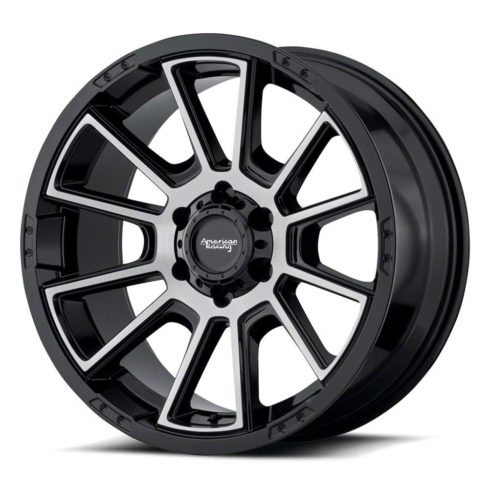 American Racing Tacoma Intake Gloss Black Machined 6-Lug Wheel; 20x9 ...