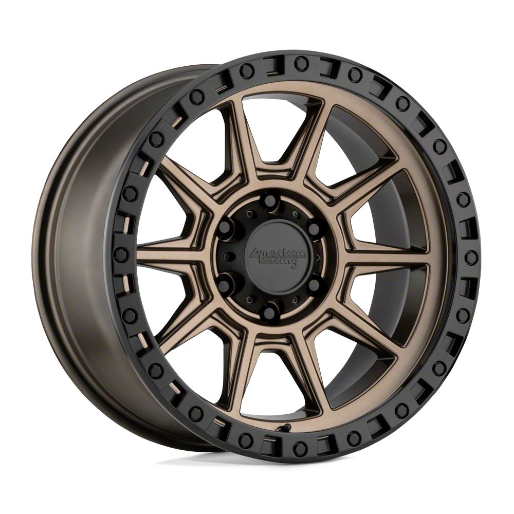 American Racing Bronco AR202 Matte Bronze with Black Lip 6-Lug Wheel ...