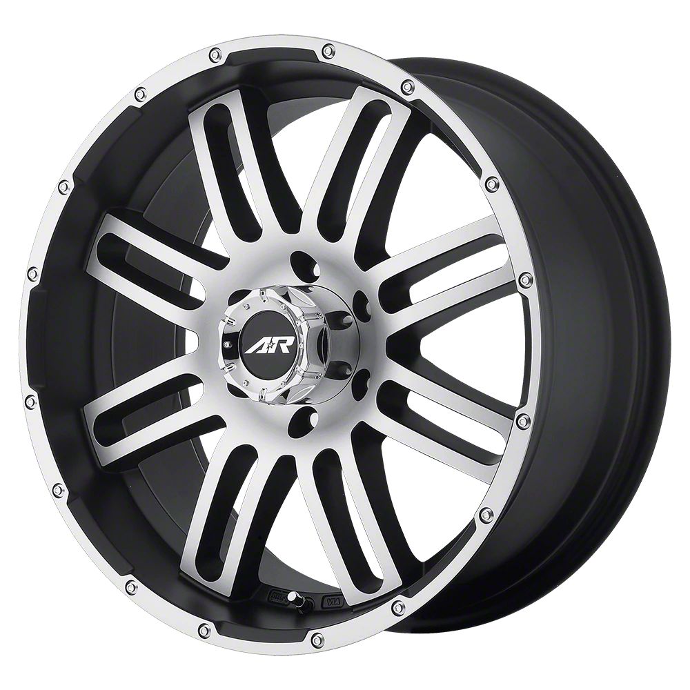 American Racing Bronco AR901 Satin Black Machined 6-Lug Wheel; 17x8.5 ...