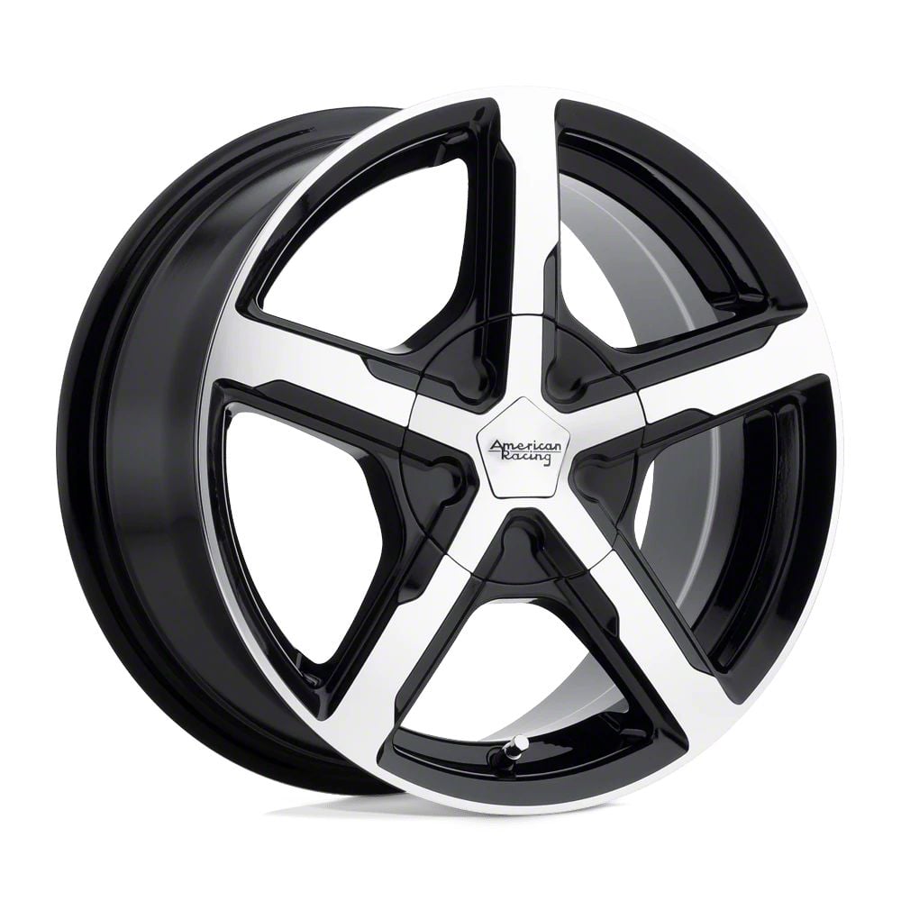 American Racing Jeep Cherokee Trigger Gloss Black Machined Wheel; 17x7 ...