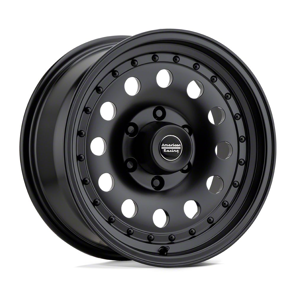 American Racing Jeep Wrangler Outlaw II Satin Black Wheel; 15x7; -6mm ...