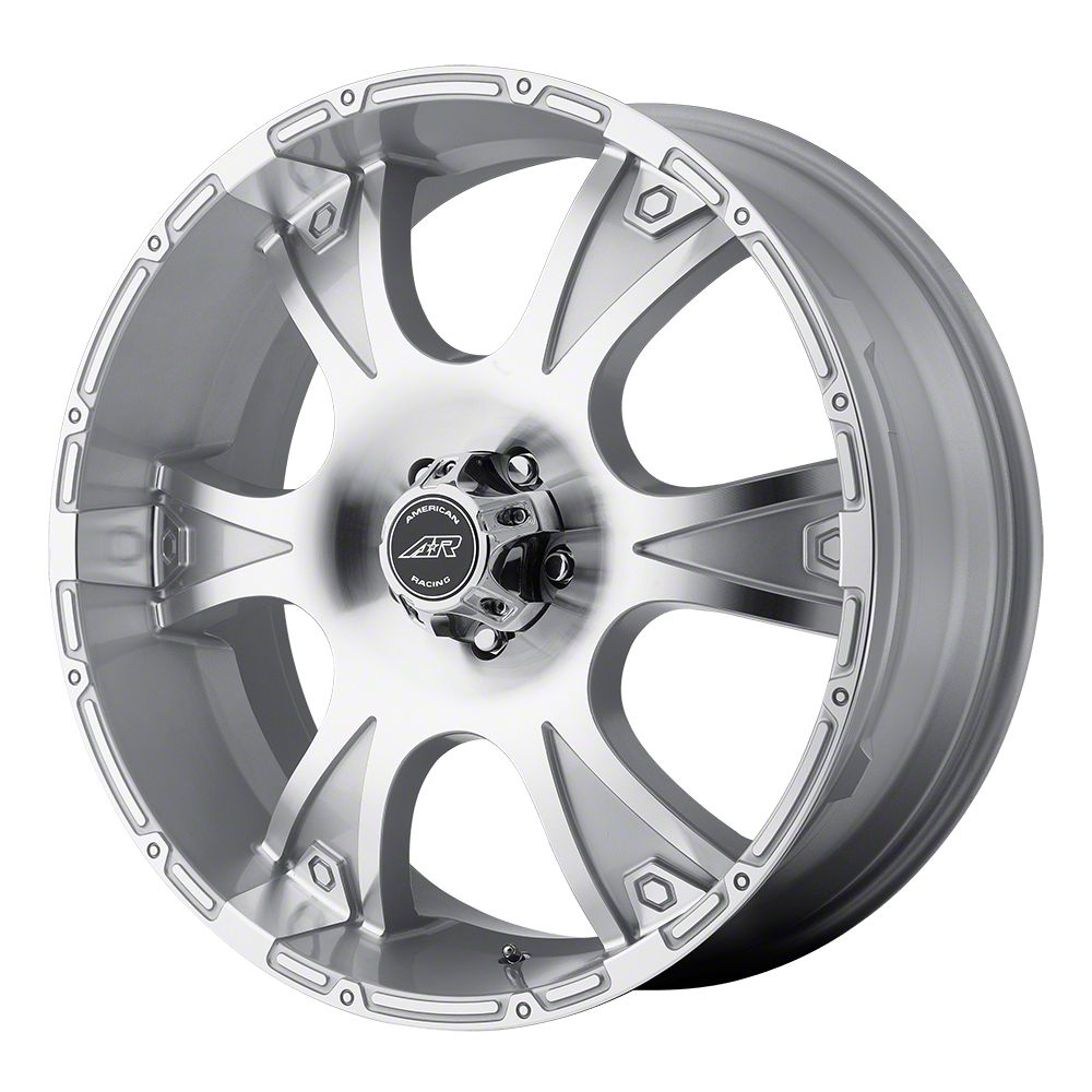 American Racing Jeep Wrangler Dagger Silver Machined Wheel; 17x8; 12mm ...