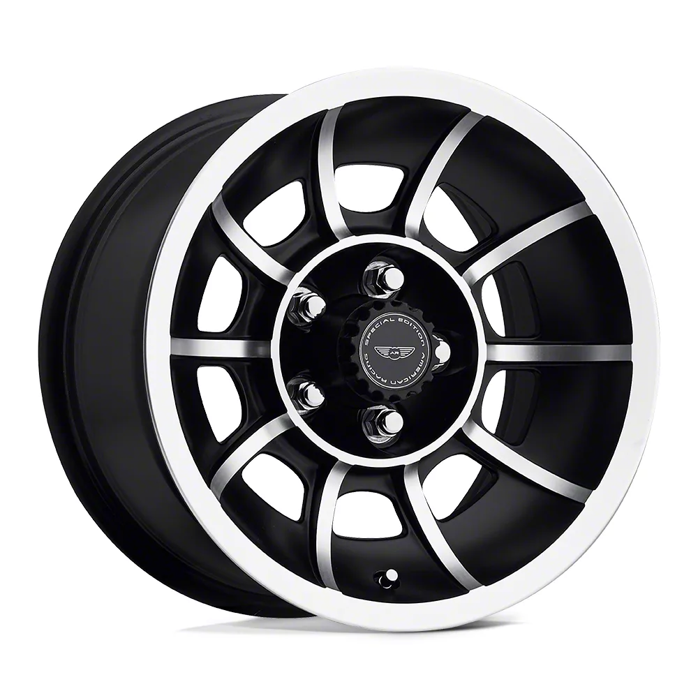 American Racing Jeep Wrangler Vector Satin Black Machined Wheel; 15x7 ...