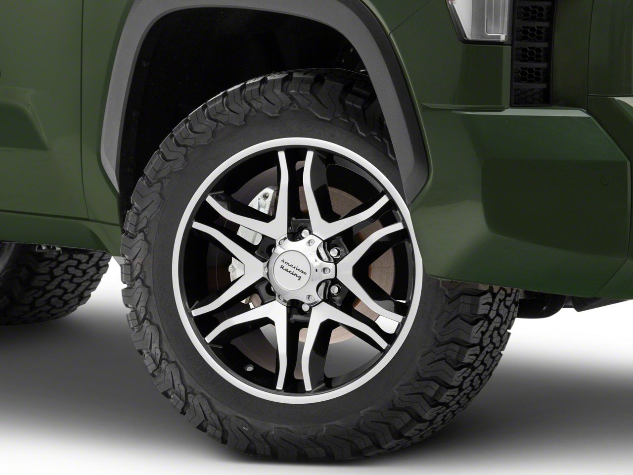 American Racing Tundra Mainline Gloss Black Machined 6-Lug Wheel; 20x8 ...