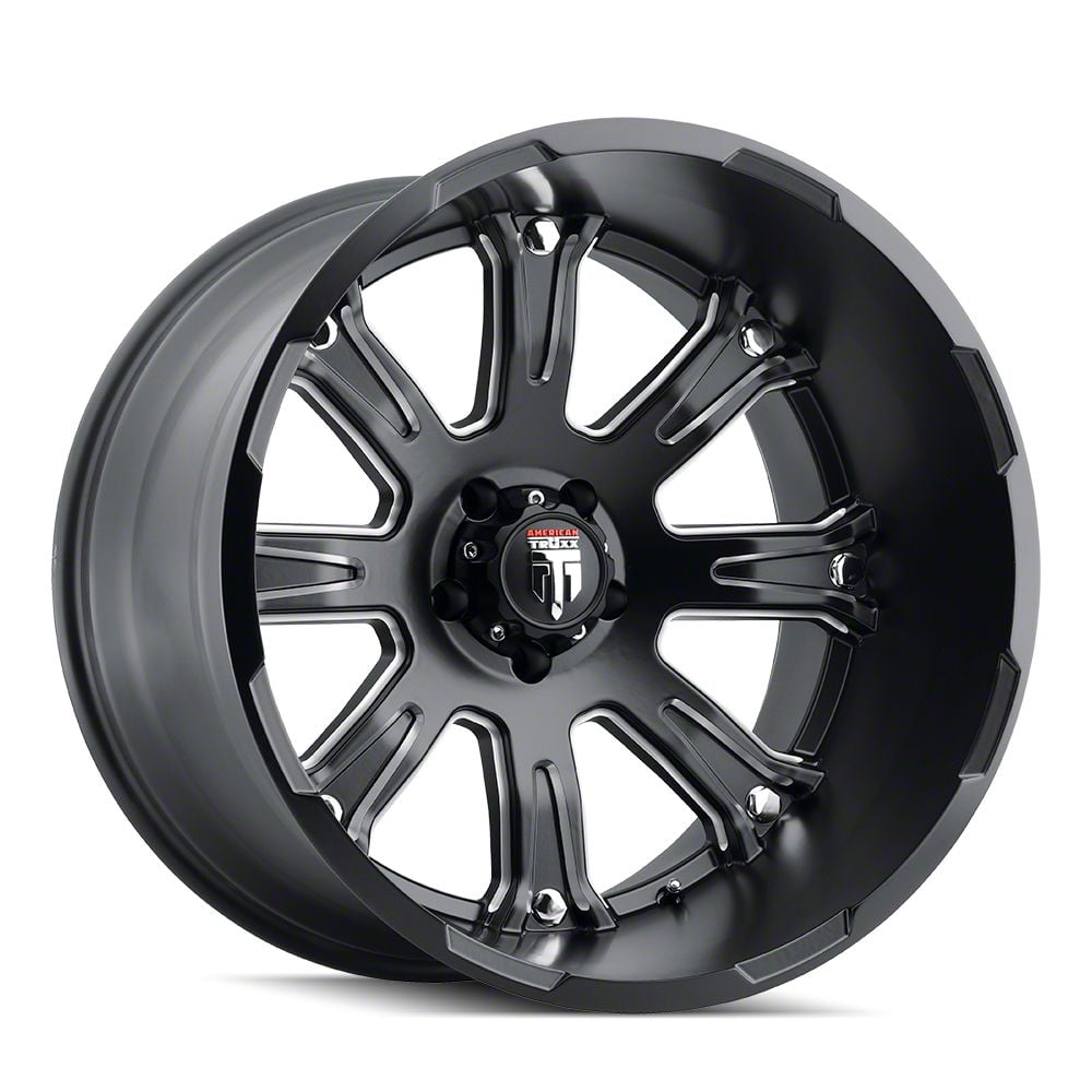 American Truxx Jeep Gladiator Bomb Satin Black Milled Wheel; 22x14 ...