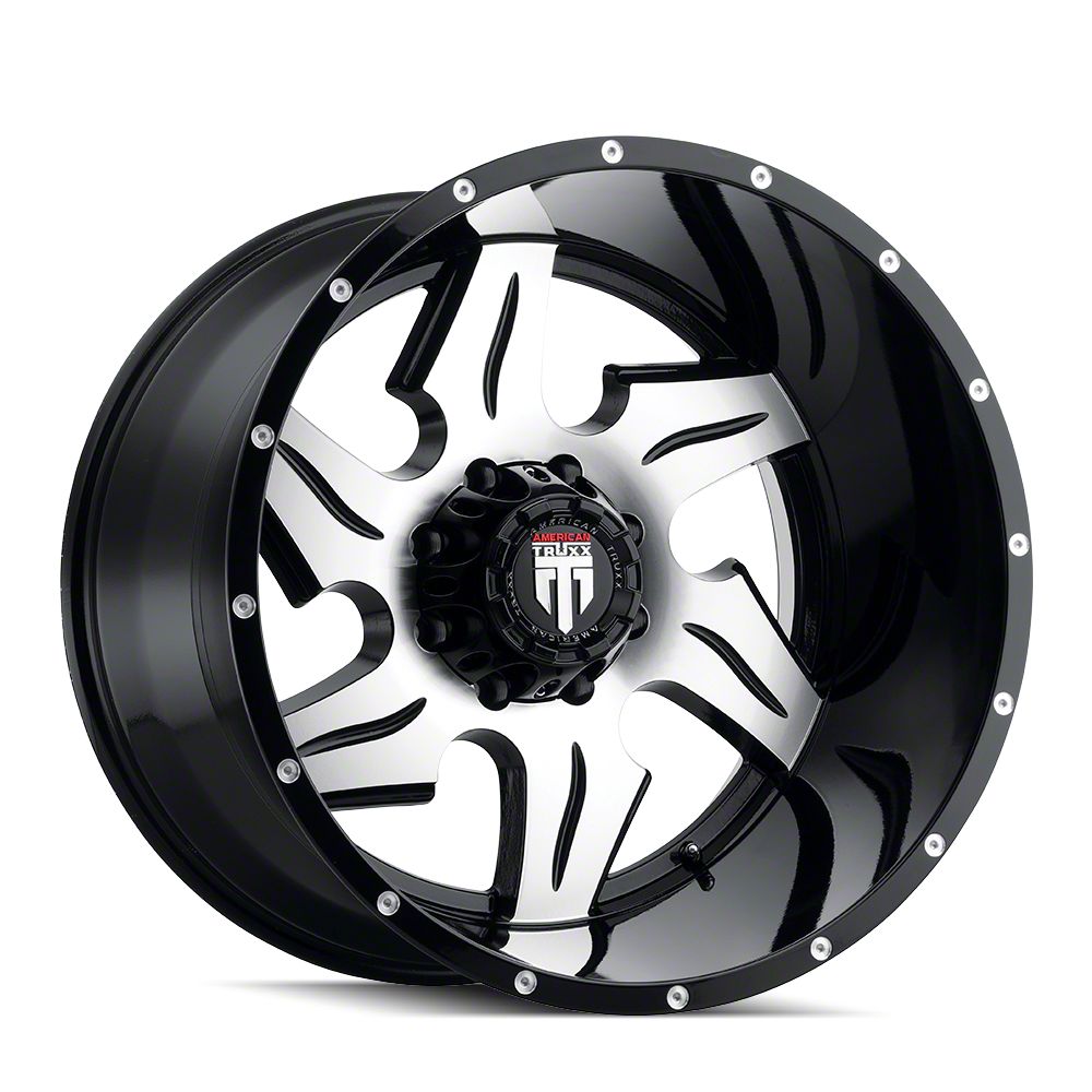 American Truxx Jeep Gladiator Ninja Gloss Black Milled Wheel; 22x14 ...