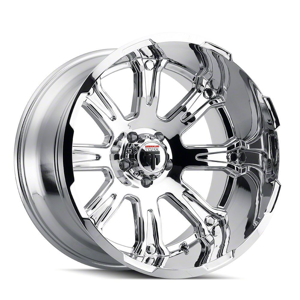 American Truxx Jeep Wrangler Bomb Chrome Wheel; 22x14; -76mm Offset ...