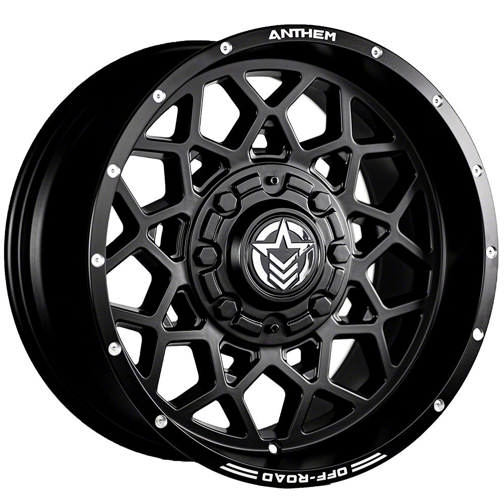 Anthem Off-Road Toyota 4-Runner Avenger Satin Black 6-Lug Wheel; 17x9 ...