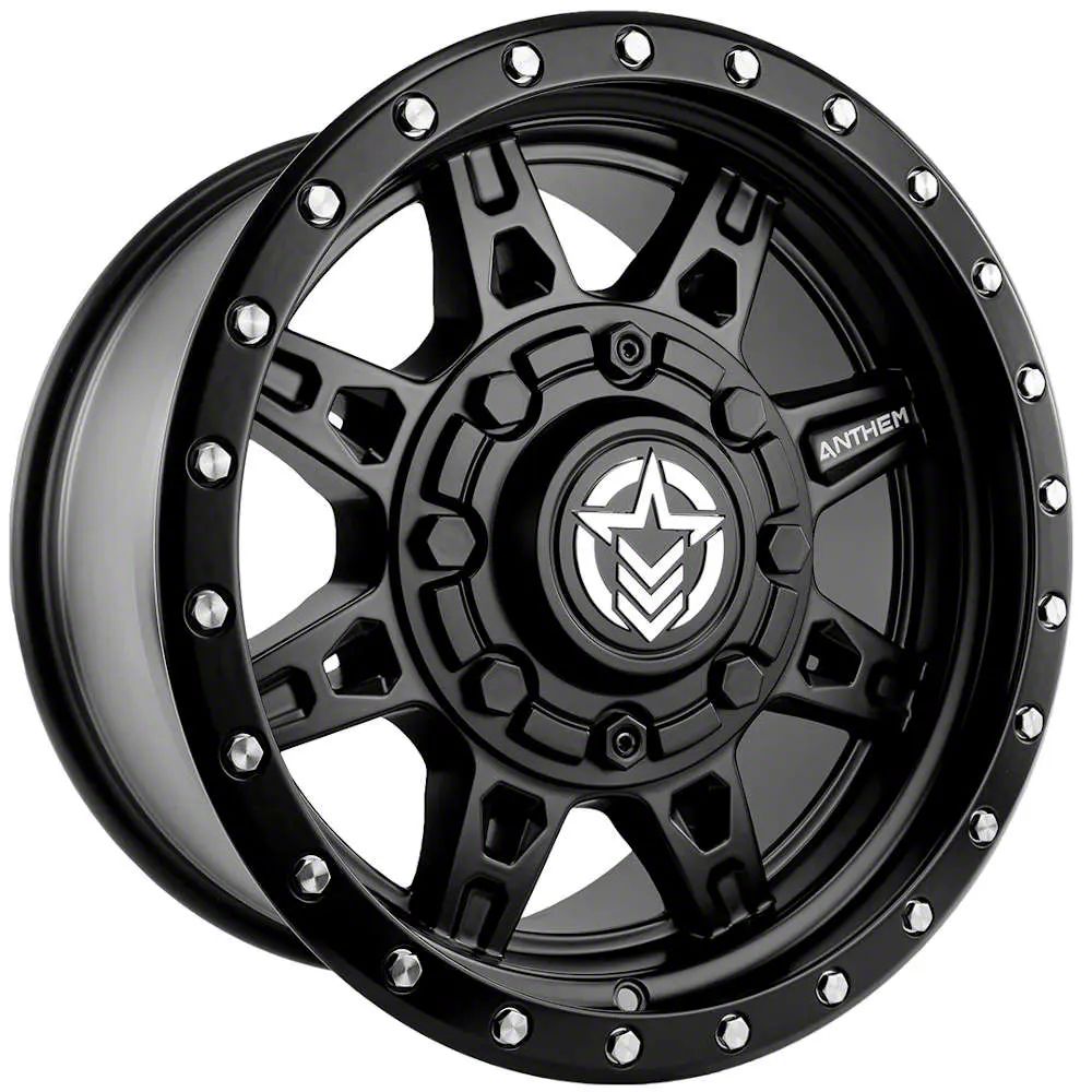 Anthem Off-Road Jeep Wrangler Rogue Satin Black Wheel; 17x8.5; 0mm ...