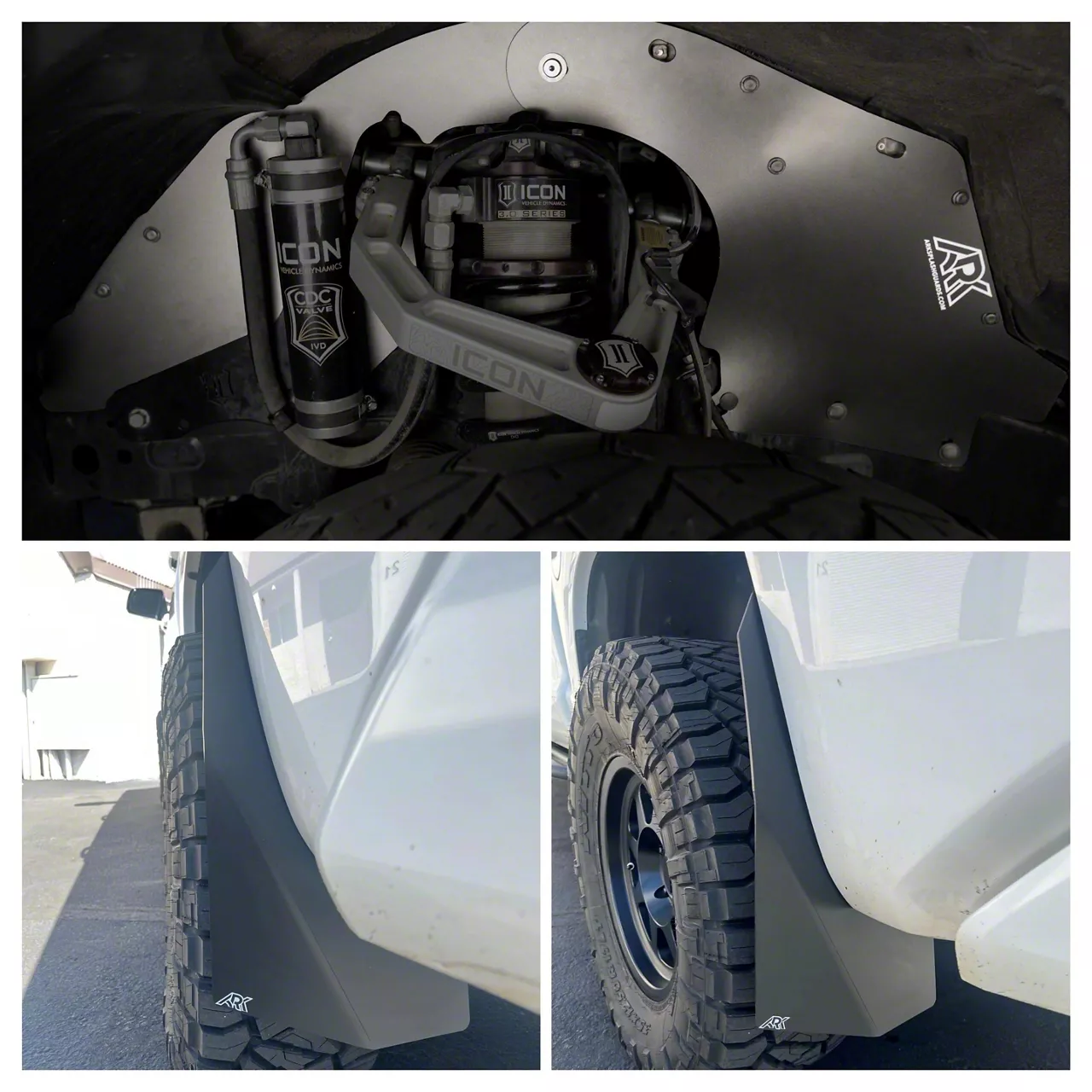 Ark Splash Guards Tundra TriXpoly Front Inner Fender Liners with Front ...