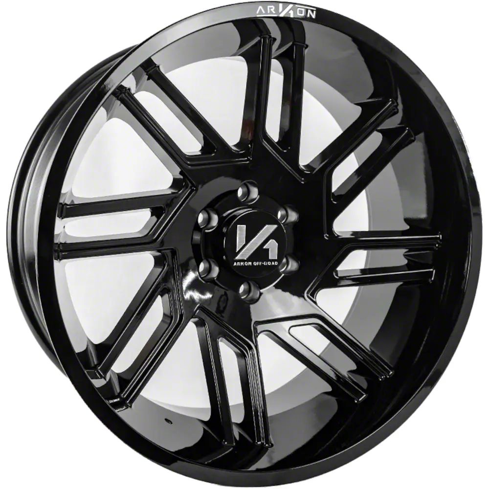 Arkon Off-Road Titan XD DaVinci Gloss Black 6-Lug 4-Wheel Kit; 22x10 ...