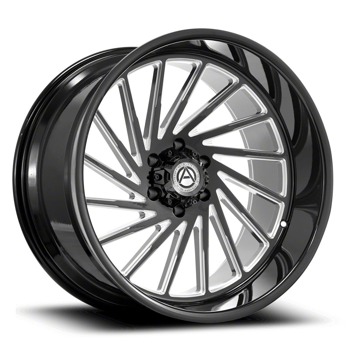 Artem Bronco CURVUS Gloss Black Milled 6-Lug Wheel; 24x12; -44mm Offset ...