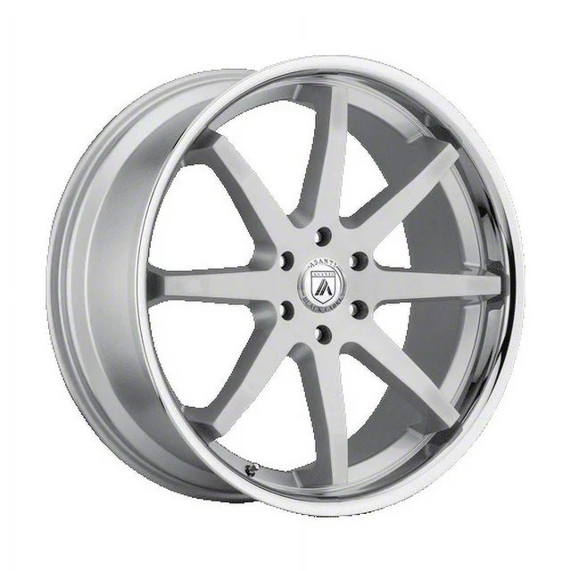 Asanti Bronco Kaiser Brushed Silver Chrome Lip 6-Lug Wheel; 22x9.5 ...