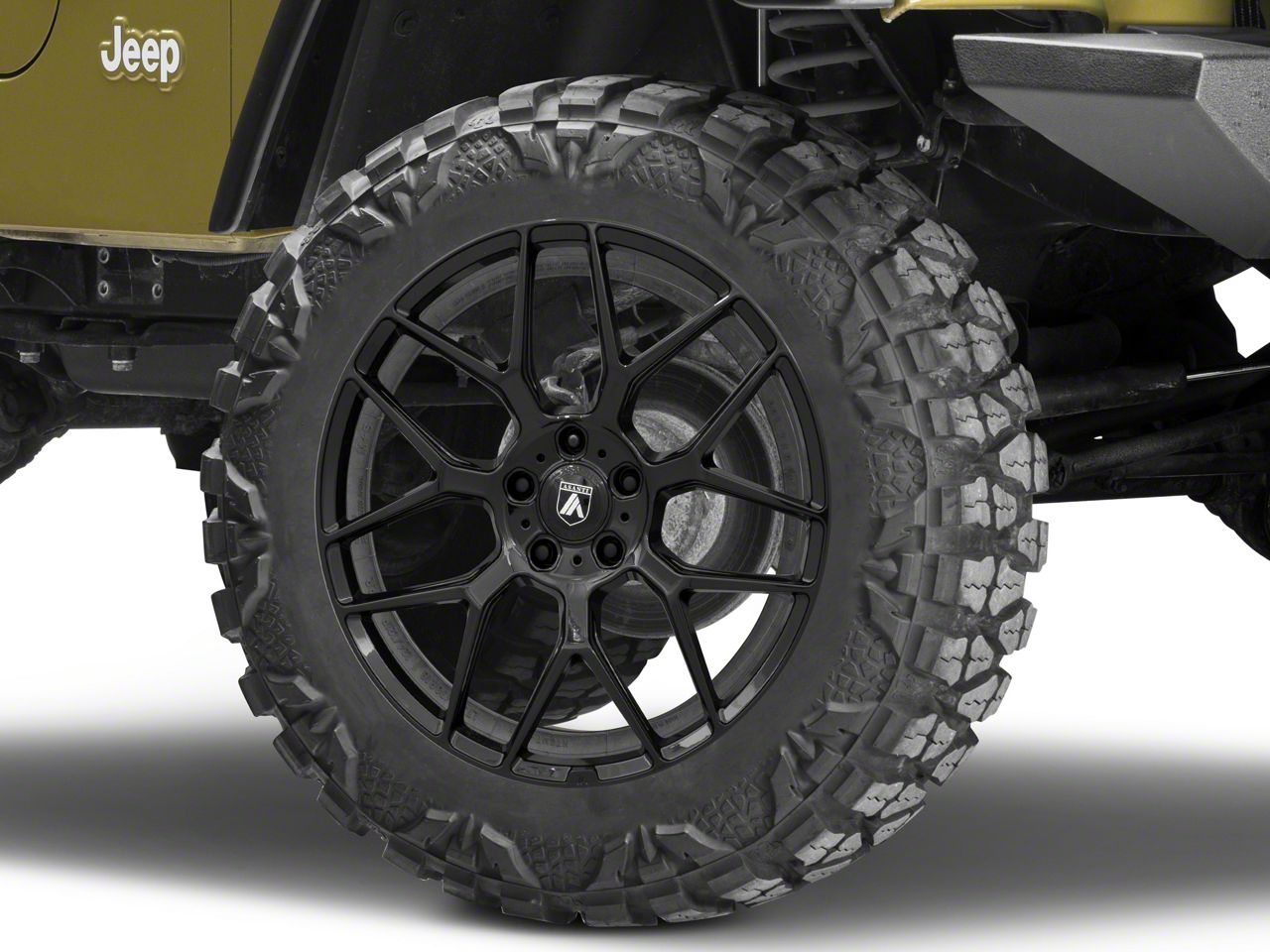 Asanti Jeep Wrangler Dynasty Gloss Black Wheel; 20x8.5; 38mm Offset ...
