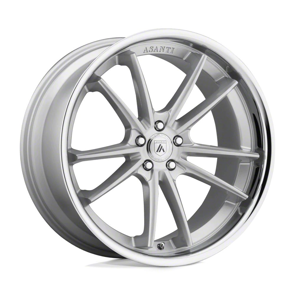 Asanti Jeep Wrangler Sigma Brushed Silver with Chrome Lip Wheel; 24x9 ...