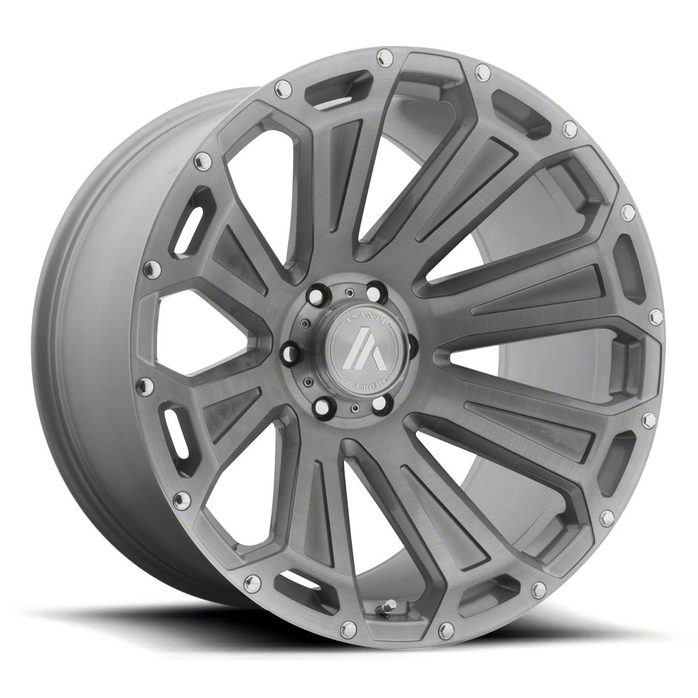 Asanti Titan Cleaver Titanium-Brushed 6-Lug Wheel; 22x10; -12mm Offset ...