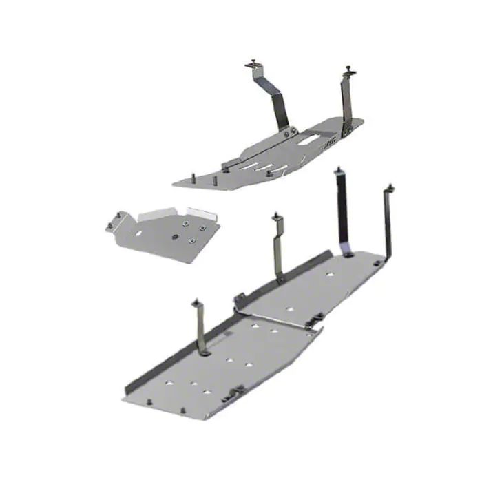 ASFIR 4x4 Jeep Gladiator 3-Piece Skid Plate System; Bare Aluminum ...