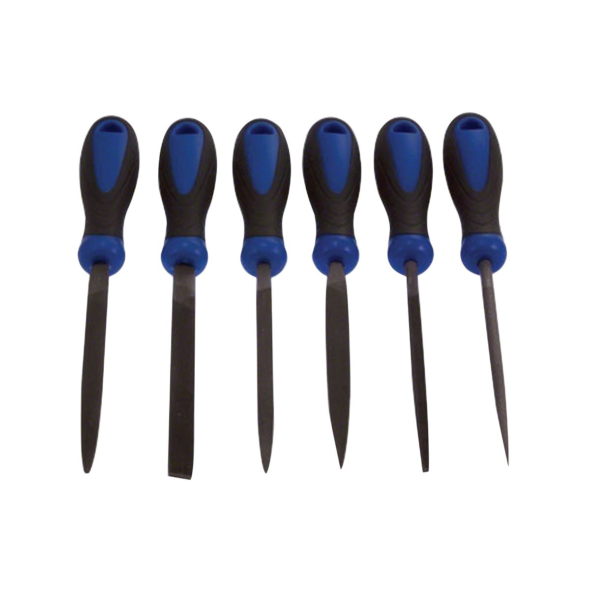 Assenmacher Tools Universal XT File Set with Blue Ergonomic Handles; 6 ...