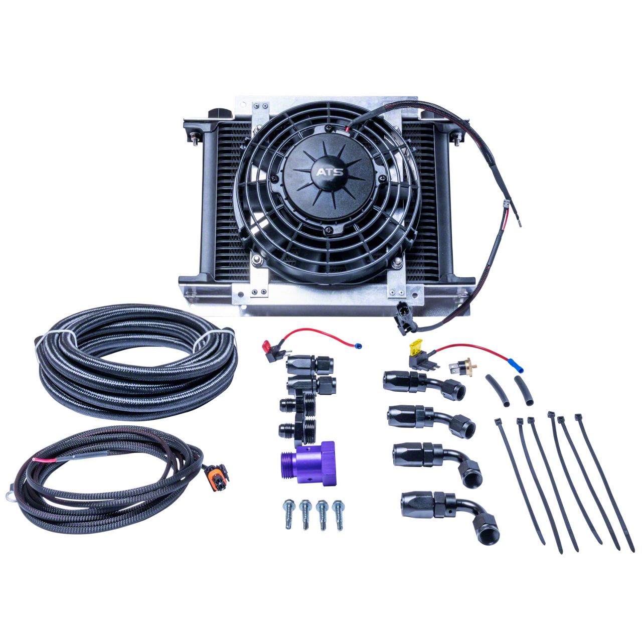 ATS Diesel Performance Jeep Wrangler Auxiliary Transmission Cooler Kit ...