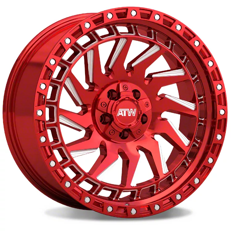 ATW Off-Road Wheels Jeep Wrangler Culebra Candy Red with Milled Spokes ...