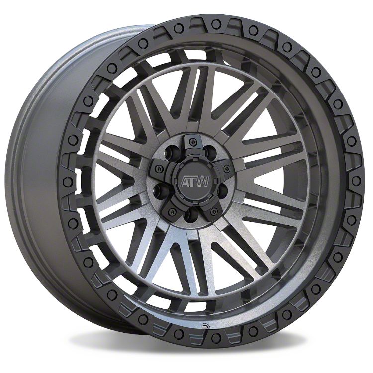 ATW Off-Road Wheels Jeep Wrangler Yukon Satin Gunmetal Wheel; 20x10 ...