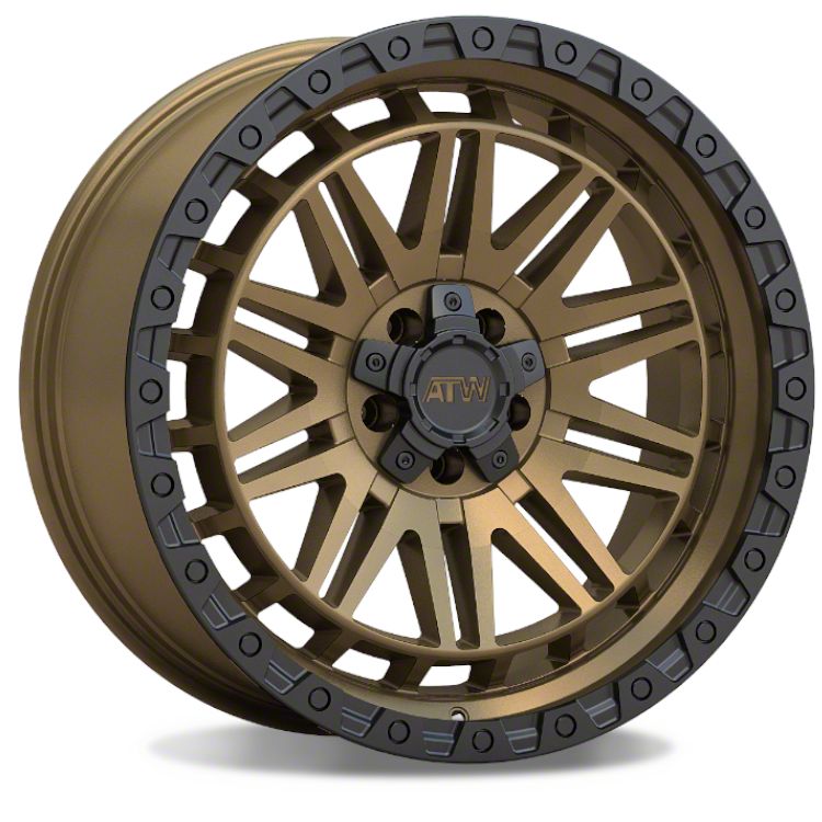 ATW Off-Road Wheels Jeep Wrangler Yukon Satin Sand Bronze Wheel; 20x10 ...