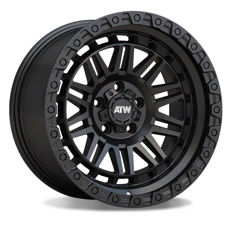 ATW Off-Road Wheels Jeep Wrangler Yukon All Satin Black Wheel; 20x9 ...