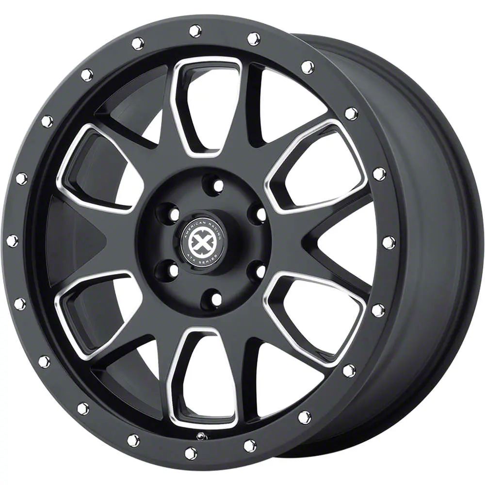 ATX Series Titan AX196 Satin Black with Milled Accents 6-Lug Wheel ...