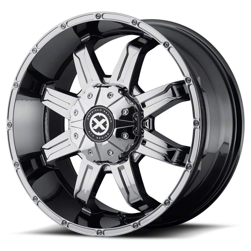 ATX Series Jeep Wrangler Blade PVD Chrome Wheel; 17x8.5; 18mm Offset ...