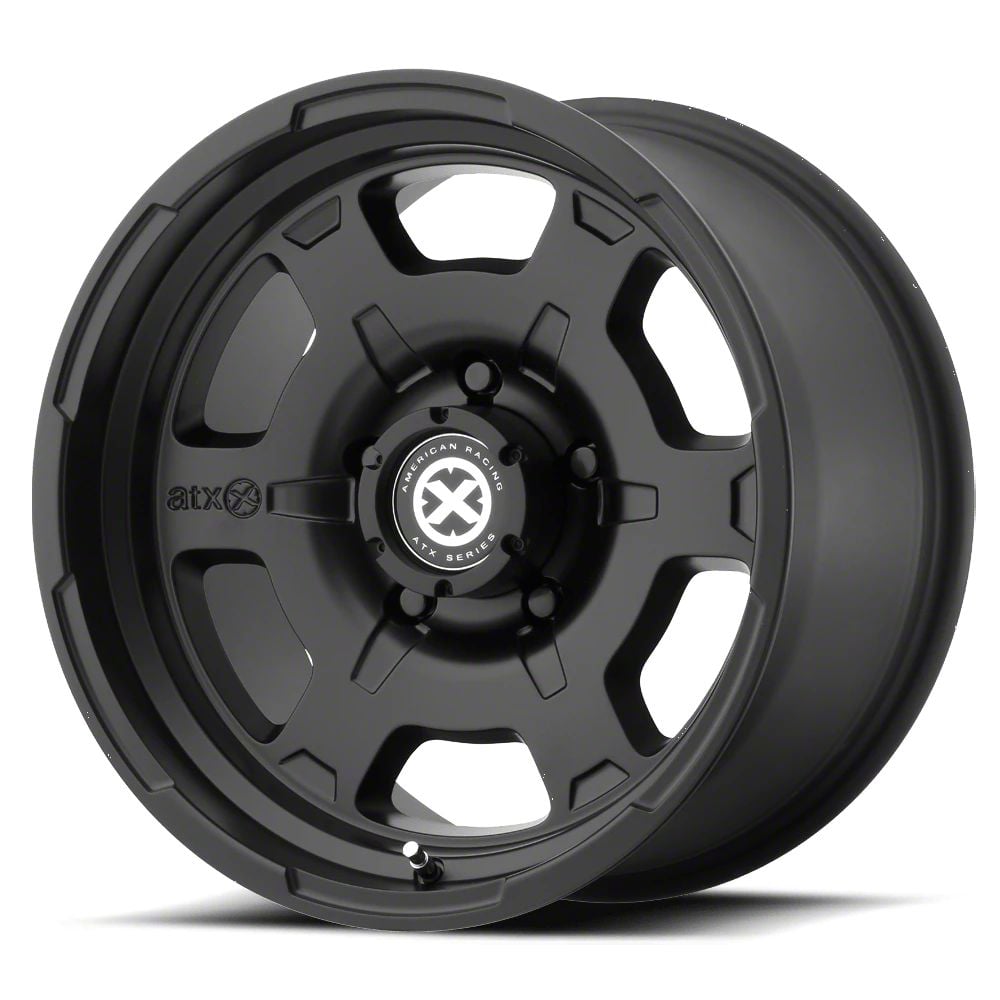 ATX Series Jeep Wrangler Chamber II Satin Black Wheel; 17x9; 18mm ...