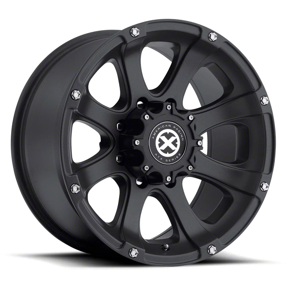 ATX Series Jeep Wrangler Ledge Textured Black Wheel; 17x8; 35mm Offset ...