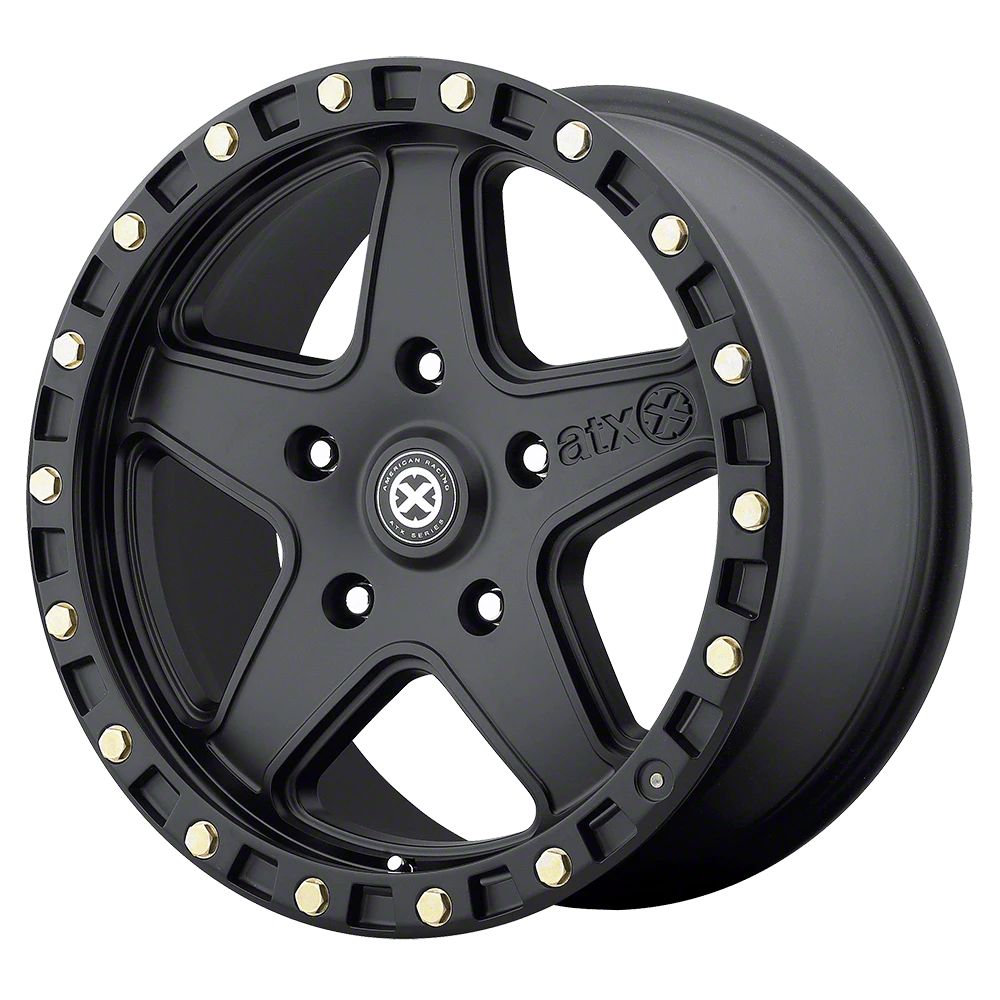 ATX Series Jeep Wrangler Ravine Textured Black Wheel; 20x10; -24mm ...