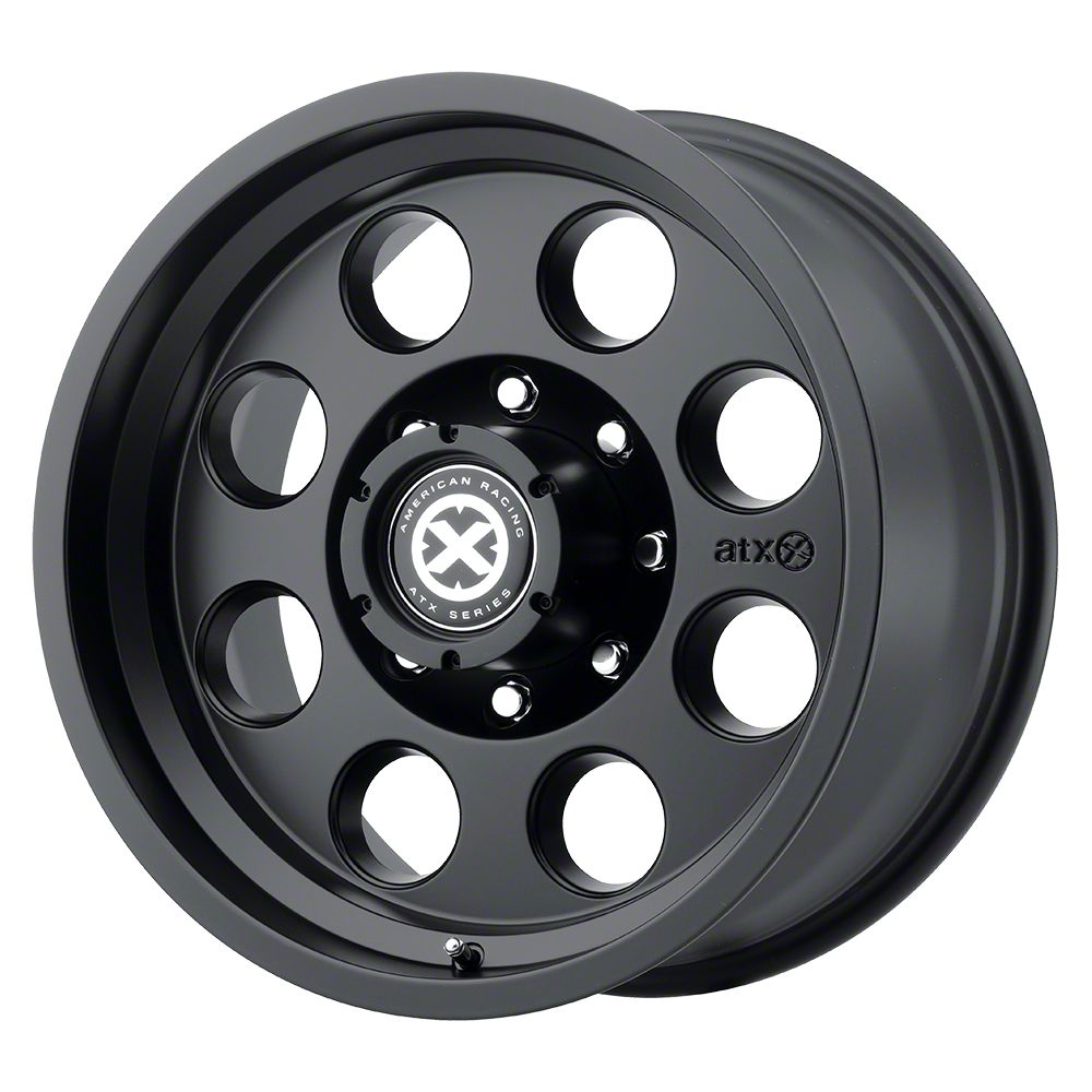 ATX Series Jeep Wrangler Mojave II Satin Black Wheel; 17x8; 0mm Offset ...