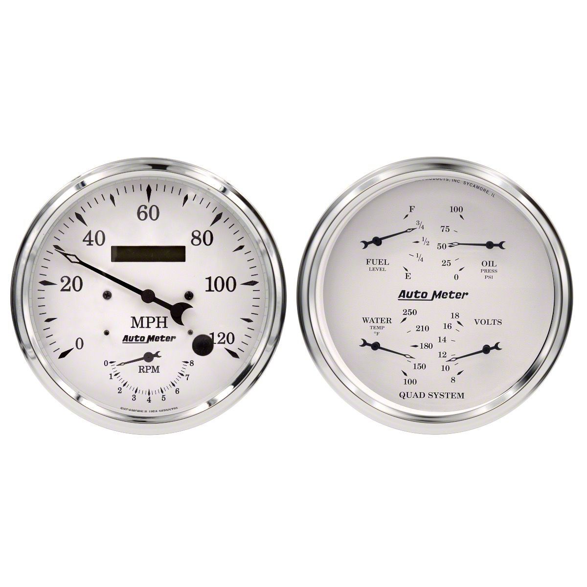 Auto Meter Toyota 4-Runner Old Tyme White Series 5-Inch Quad and ...