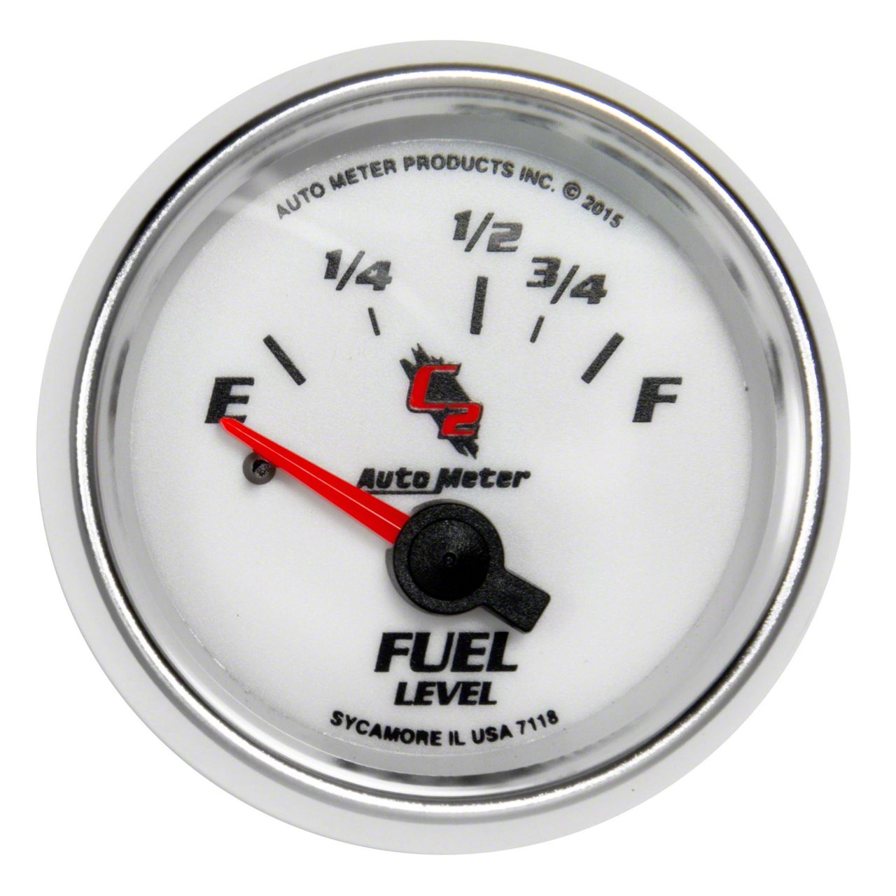 Auto Meter Bronco C2 Series 2-1/16-Inch Fuel Level Gauge; 16 ohm Empty ...