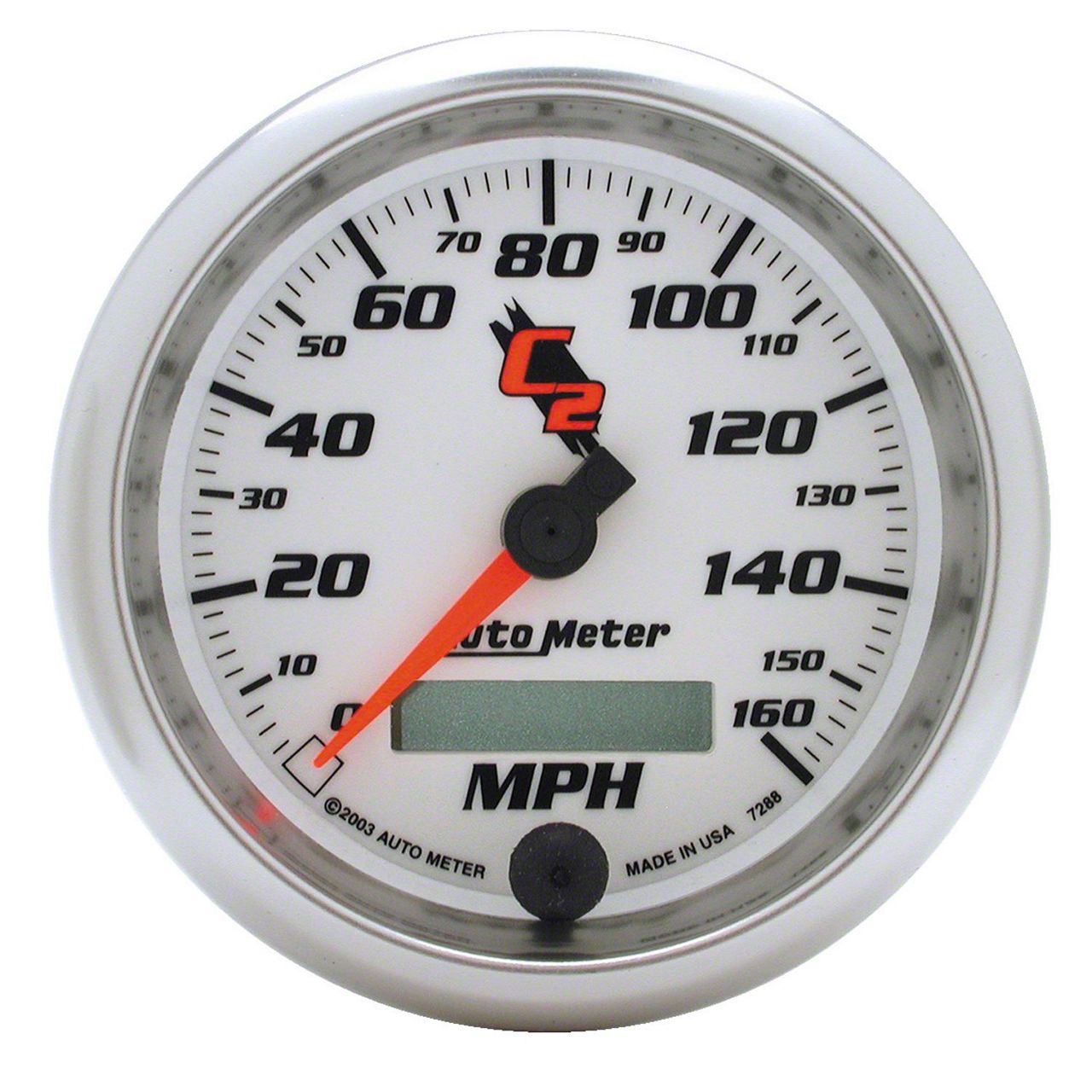 Auto Meter Bronco C2 Series 3-3/8-Inch Programmable Speedometer; 0-160 ...