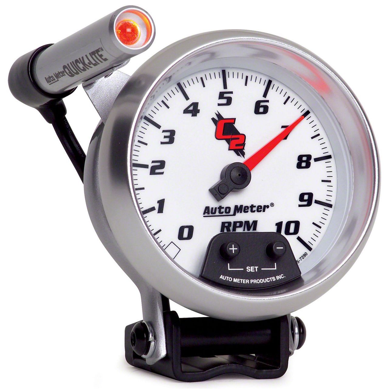 Auto Meter Bronco Sport C2 Series 3-3/4-Inch Pedestal Tachometer with ...