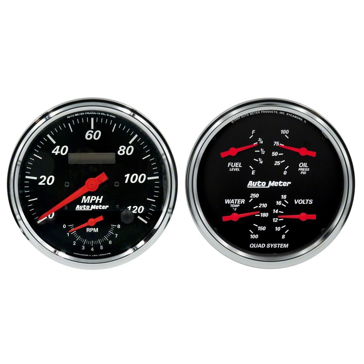 Auto Meter Bronco Sport Designer Black Series 5-Inch Quad and ...