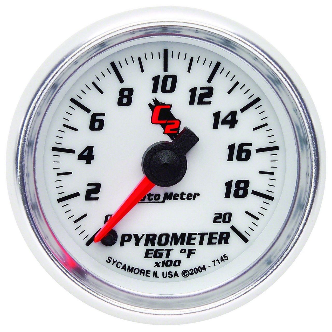 Auto Meter Jeep Gladiator C2 Series 2-1/16-Inch Pyrometer Gauge; 0-2000 Fahrenheit; Digital ...
