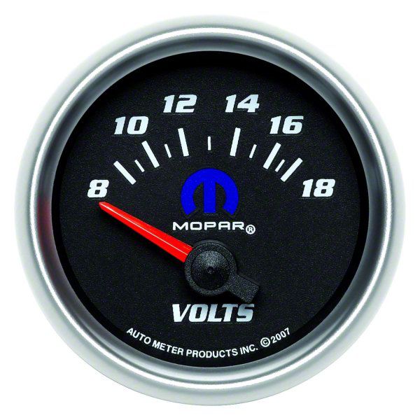 Auto Meter Jeep Gladiator MOPAR Series 2-1/16-Inch Voltmeter Gauge; 8 ...