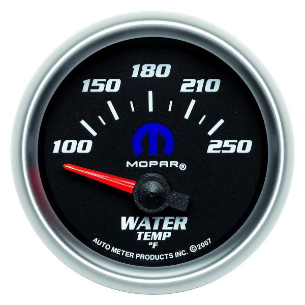 Auto Meter Jeep Gladiator Water Temperature Gauge with MOPAR Logo; Electrical 880016 (Universal ...